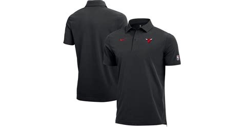Nike Black Chicago Bulls 202526 Authentic Dri Fit Coaches Polo Shirt