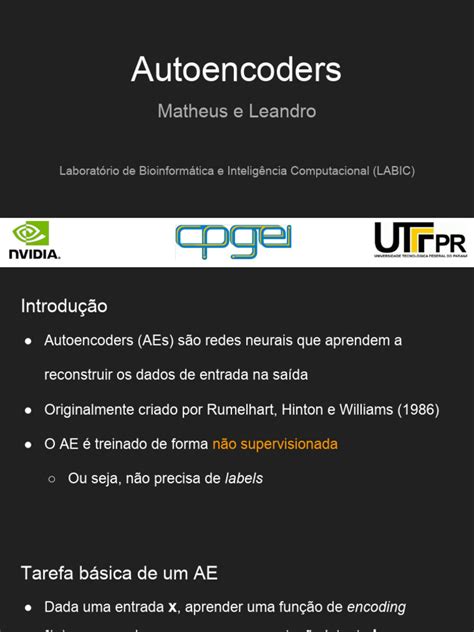deep learning aula 3 autoencoders pdf