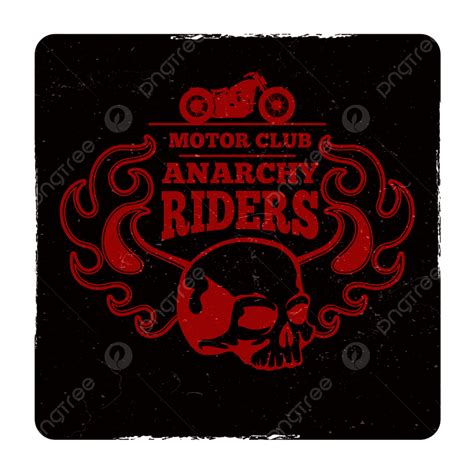 激進的摩托車俱樂部復古 Grunge 矢量紅色黑色 Embem 插圖 紅色 幫派 輪向量圖案素材免費下載PNGEPS和AI素材下載 Pngtree