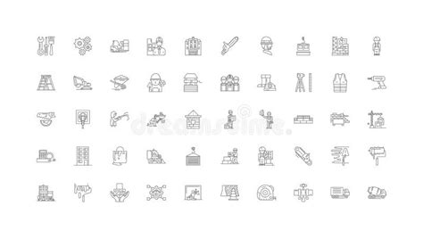 Industrial Ideas Linear Icons Line Signs Set Vector Collection Stock Vector Illustration Of
