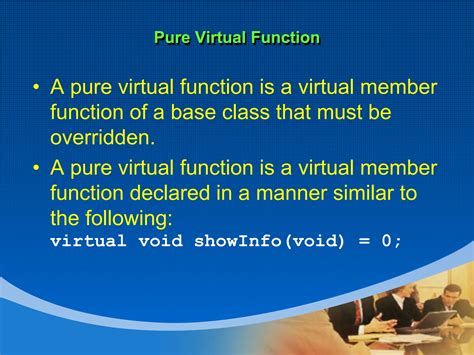 Pure Virtual Function And Abstract Classesppt