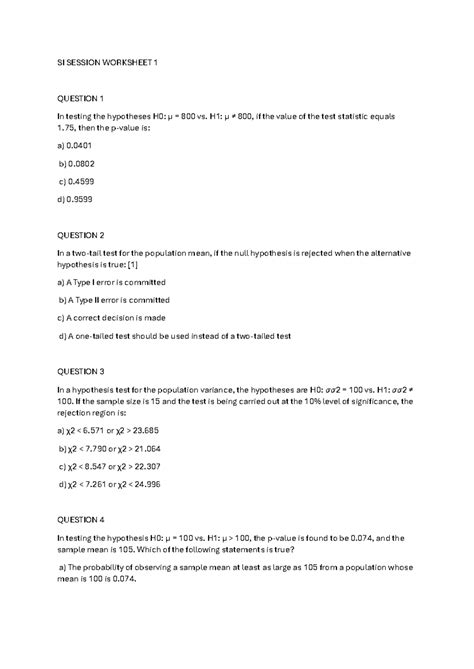 Si Math 140 Si Worksheet Si Session Worksheet 1 Question 1 In