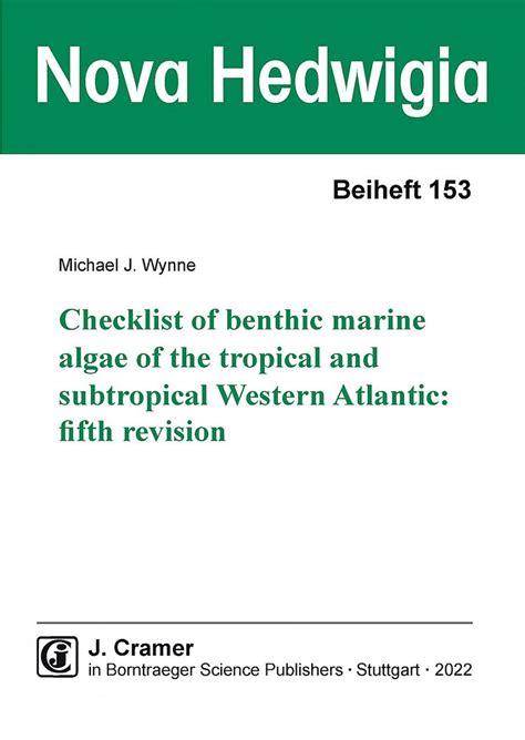Checklist Of Benthic Marine Algae Of The Tropical And Subtropical Western Atlantic Fifth