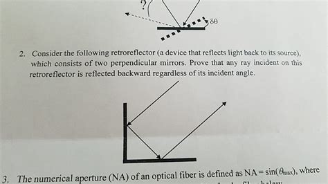 Solved 2 Consider The Following Retroreflector A Device Chegg Com