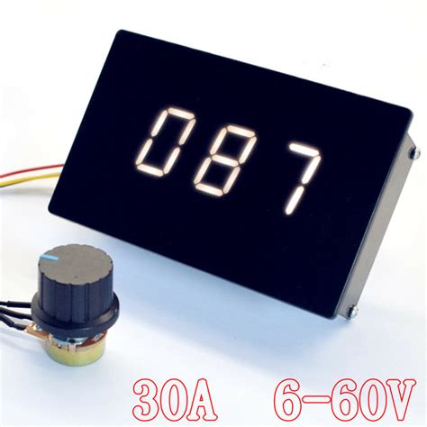 Taidacent 12v Pwm Controller Speed Percentage Indicator Digital Led Rpm