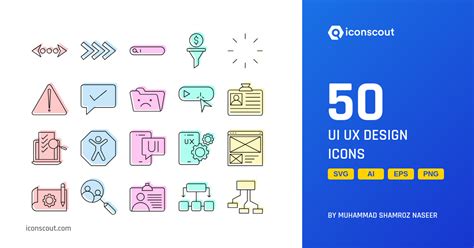 UI Ux Design Icon Pack Design Development Colored Outline Icons IconScout