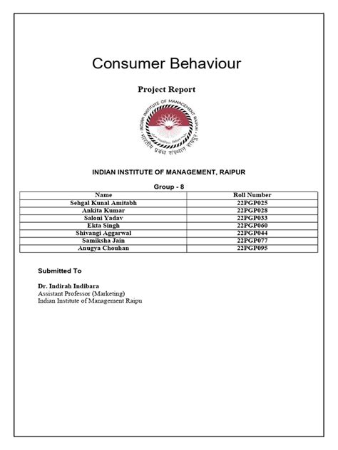 Cbr Final Report Pdf Brand Consumer Behaviour