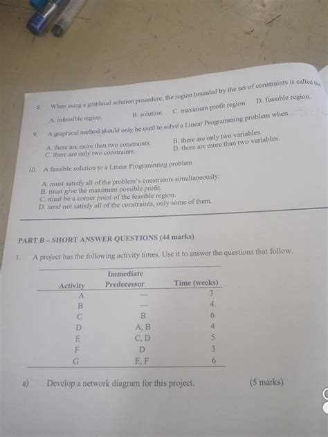 Solved 8 When Using A Graphical Solution Procedure The