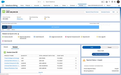 Printable Salesforce Invoice Template