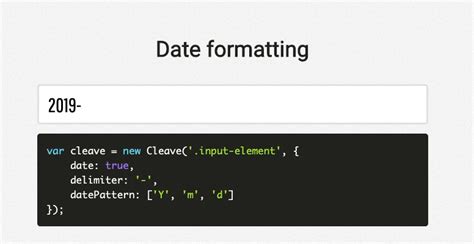 Too Eager Date Formatting Issue Nosir Cleave Js GitHub