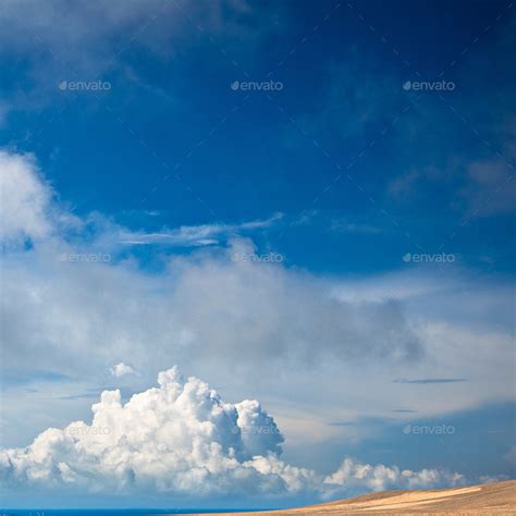 3d Sky Cloud Font Mock Up Graphics Graphicriver