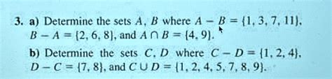 solved a ﻿determine the sets a b ﻿where