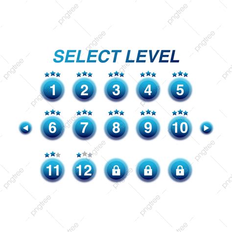Level Select Vector Design Images Colorful Game Level Selection Screen