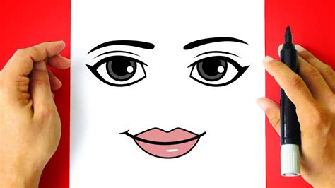 How To Draw Roblox Woman Face Step By Step Youtube