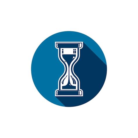 Классическая иллюстрация песочных часов старинные песочные часы помещенные в круг