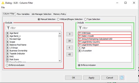 col filter node error knime analytics platform knime community forum