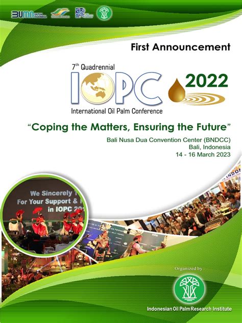 Iopc 2022 First Announcement Pdf Indonesia Indonesian Rupiah