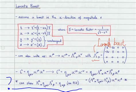 solved lorentz boost assume a boost in the x direction of