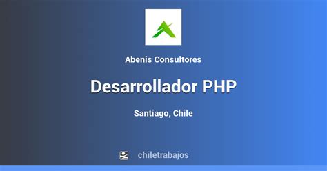 Desarrollador Php Santiago Chiletrabajos
