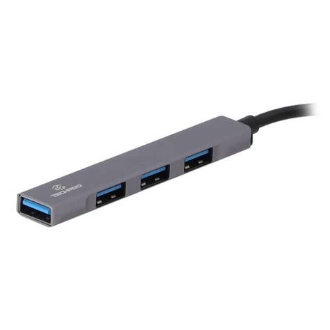 ยเอสบฮบ TECHPRO USB A to USB A 4 ports Hub USB3 0x1 USB2 0x3 Grey Studio7 online