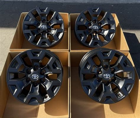 16 Toyota Tacoma Trd Factory Oem Wheels Rims Satin Black Powder Coat