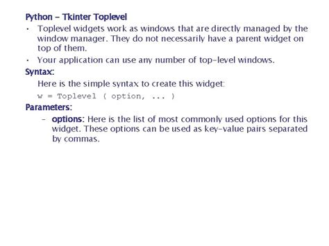 18 Python Gui Programming Tkinter Python Provides Various