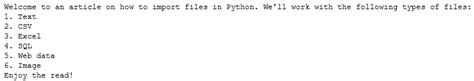 How To Read Common File Formats In Python Csv Excel Json