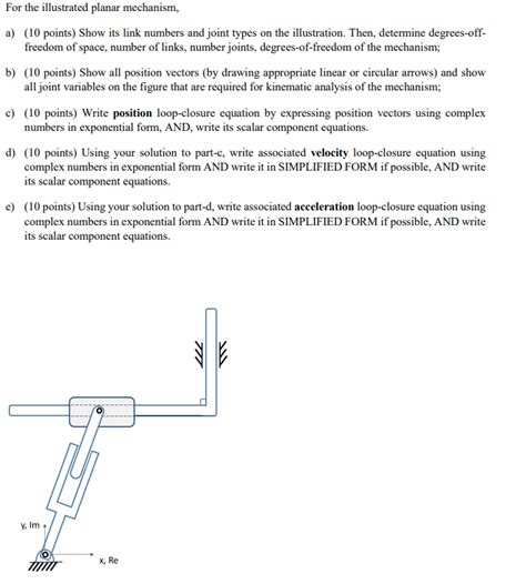 For The Illustrated Planar Mechanism A Points Chegg