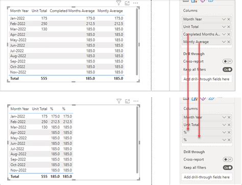 solved report layout how to make two column microsoft fabric