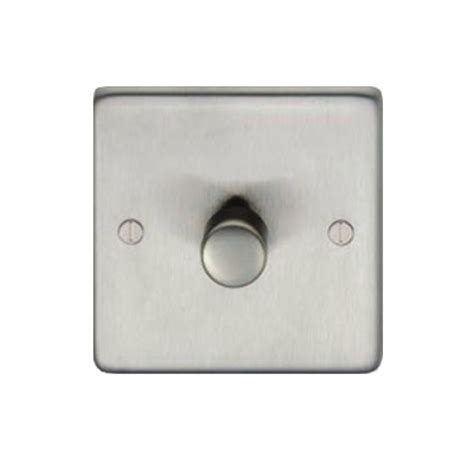 Satin Stainless Steel Single LED Dimmer Switch Period Home Style
