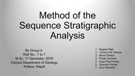 Method Of The Sequence Stratigraphic Analysis Pdf