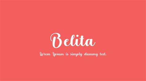 Belita Font : Download Free for Desktop & Webfont