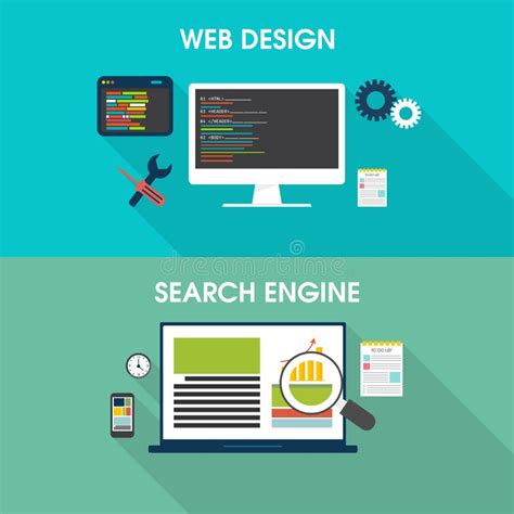 web programming language conceptual illustration stock vector