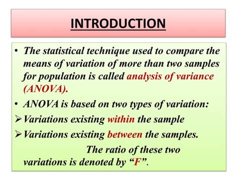 ANOVA PPT 1 Pptx Physics Science