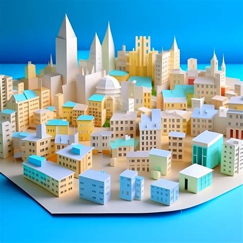 Architectural 3d Model Of The Center Of A Large City Stock Illustration
