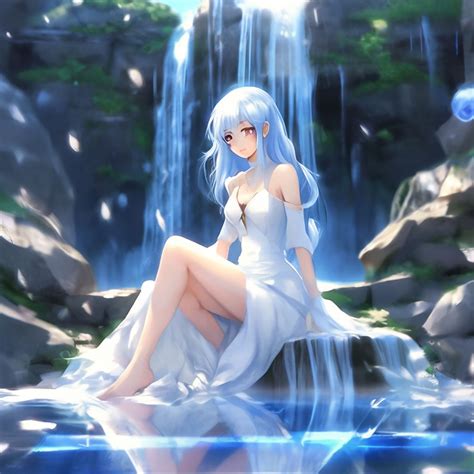 Anime Girl With Crystal Hair With — Image Created In Shedevrum