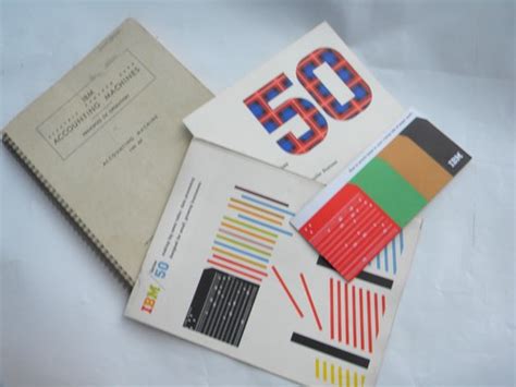 Vintage IBM Manual Advertising For Punch Card Machine Mid Century Office