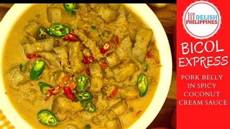 Bicol Express Pork Belly In Spicy Coconut Cream Sauce Pork Belly