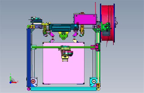 桌面级xyz笛卡尔坐标系的3d打印机step模型图纸下载 懒石网