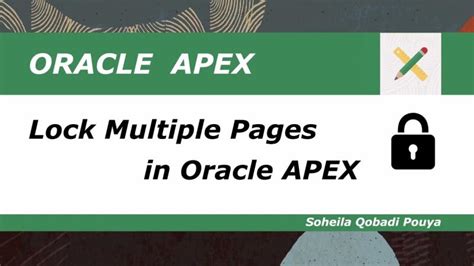 How To Lock Multiple Pages In Oracle Apex Oracle Apex Tips Posted On