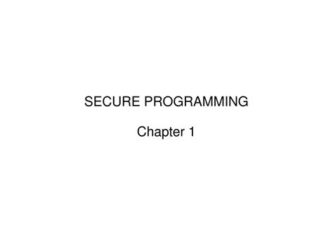 Ppt Security Challenges In C And C Programming Understanding