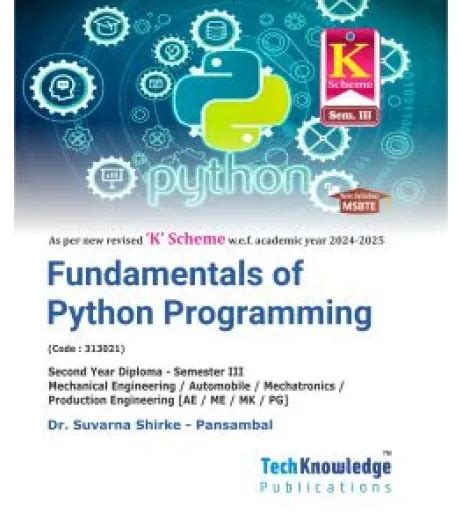 Fundamentals Of Python Programming MSBTE K Scheme Diploma Sem Dr