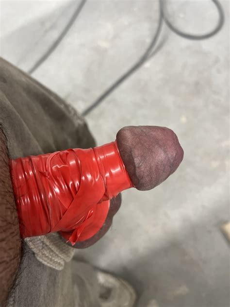 Cock And Ball Fun With Tape And Cable Ties 7 Pics Xhamster