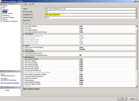 sql server migrating a database from version 2008 to 2012 part i