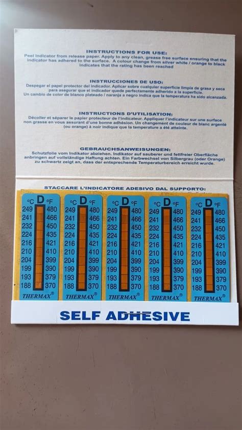 Thermax Temperature Strip At ₹ 1200 Pack Strip Temperature Sticker In Boisar Id 2856239734297
