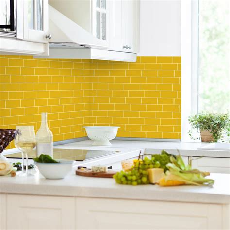 Yellow Tile Kitchen At Sofia Wall Blog