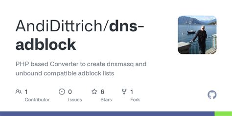 Github Andidittrichdns Adblock Php Based Converter To Create Dnsmasq And Unbound Compatible