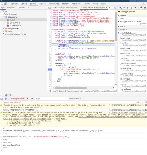 Emailverified Always False Even After Reload 🔥 · Issue 3597 · Invertasereact Native Firebase