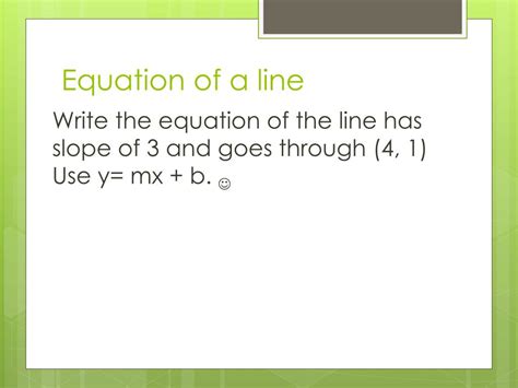 PPT Equation Of A Line PowerPoint Presentation Free Download ID