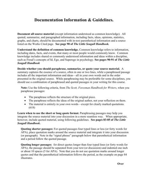 Documentation Overview And Guidelines